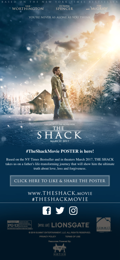 The Shack Poster - Wm. Paul Young